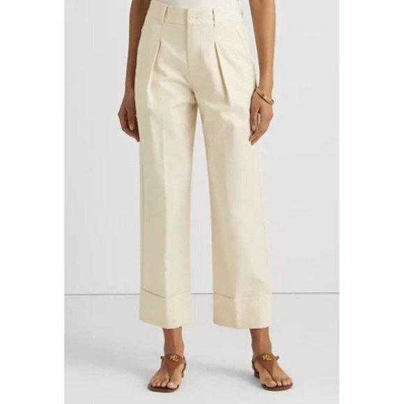 Lauren Ralph Lauren | Pants & Jumpsuits | Ralph Lauren Double Faced Stretch Cotton Ankle Pants ...